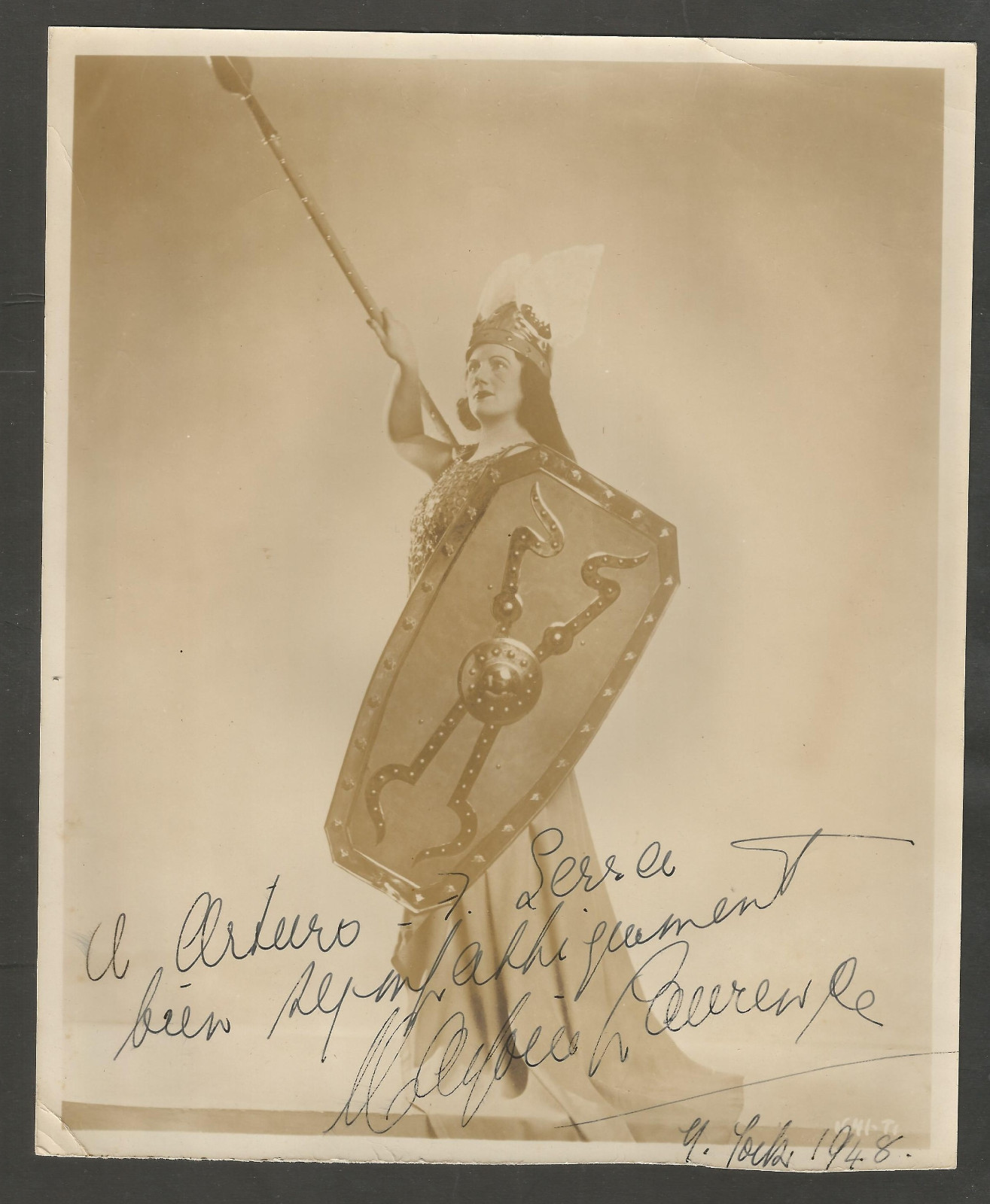 Real Photo Marjorie Lawrence USA Opera Soprano Dedication & Original ...