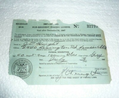 Licenses - Michigan Resident Fishing License