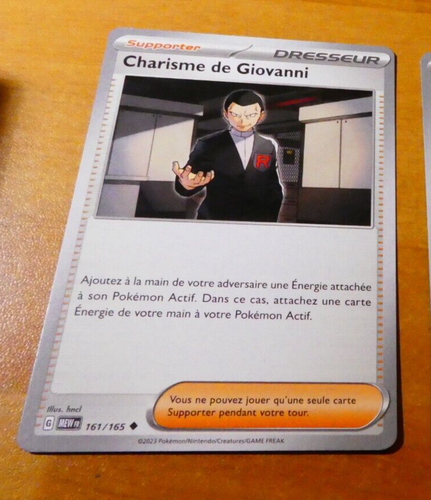 POKEMON 151 CARD CARTE GIOVANNI 161/165 MEW FR JCC NM 2023 | eBay