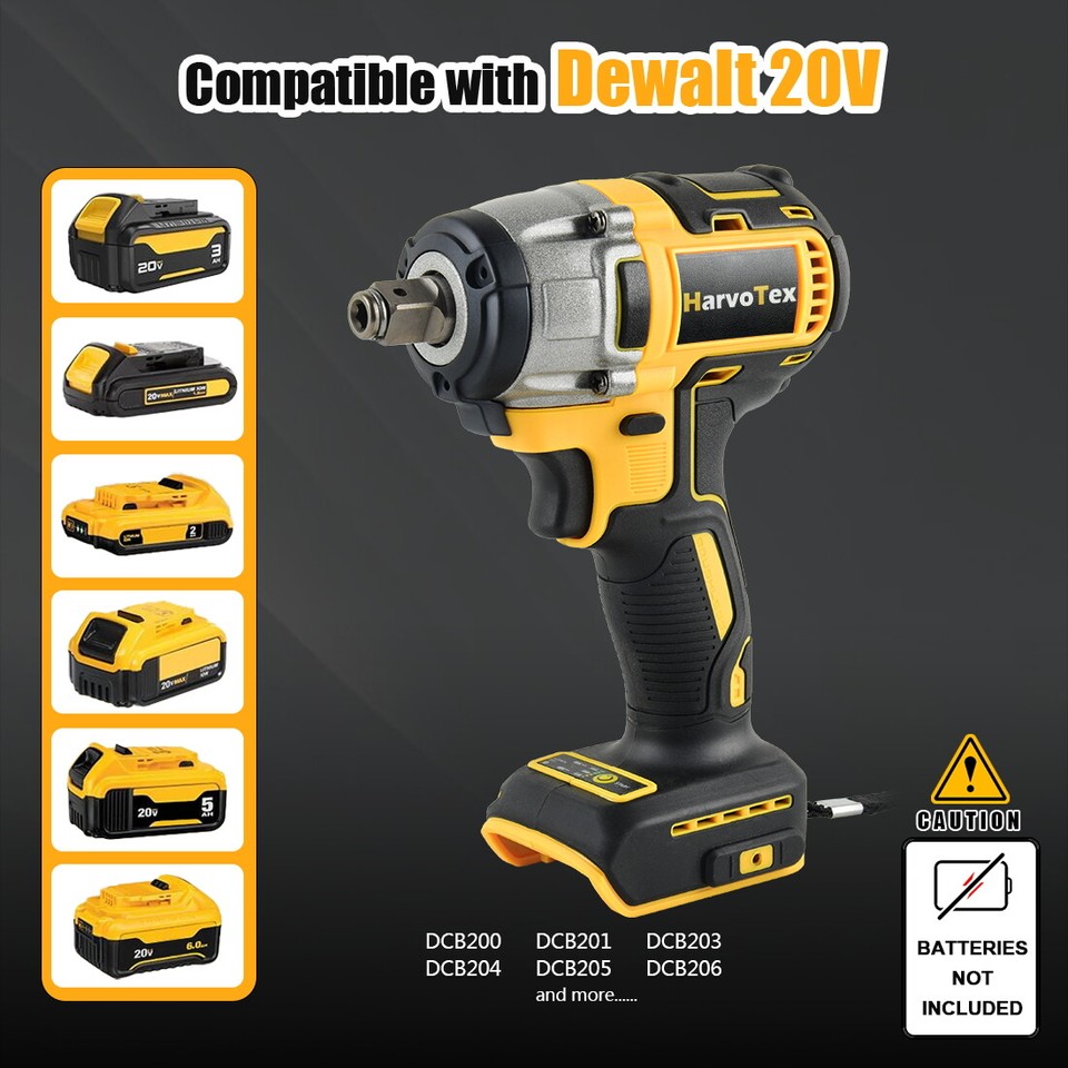 For DeWalt DCB204 20V MAX XR Cordless 1/2 " High Torque Impact Wrench ...