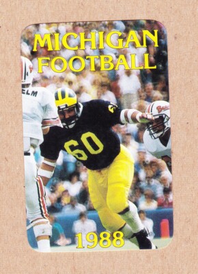 Mark Messner 1988 Michigan Wolverines Rookie FB Schedule card near mint ...