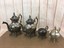 GORGEOUS 5-PIECE VINTAGE SILVER ON COPPER TEA SET BY BIRMINGHAM SILVER ...