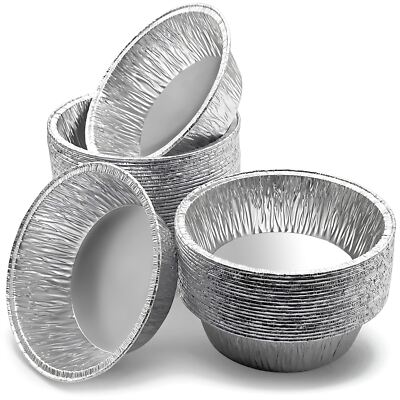 100 x Small Round Pie Cases - Steak Quiche Dessert Dishes 11 x 3.3cm ...