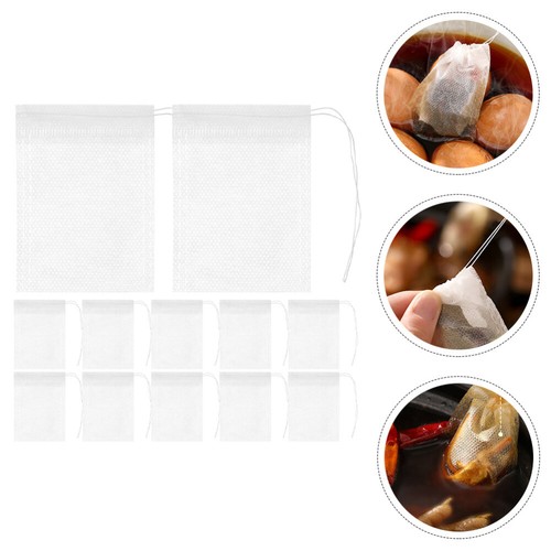 100pcs Drawstring Tea Bags Infuser Bags Non-woven Tea Bags Loose Tea ...