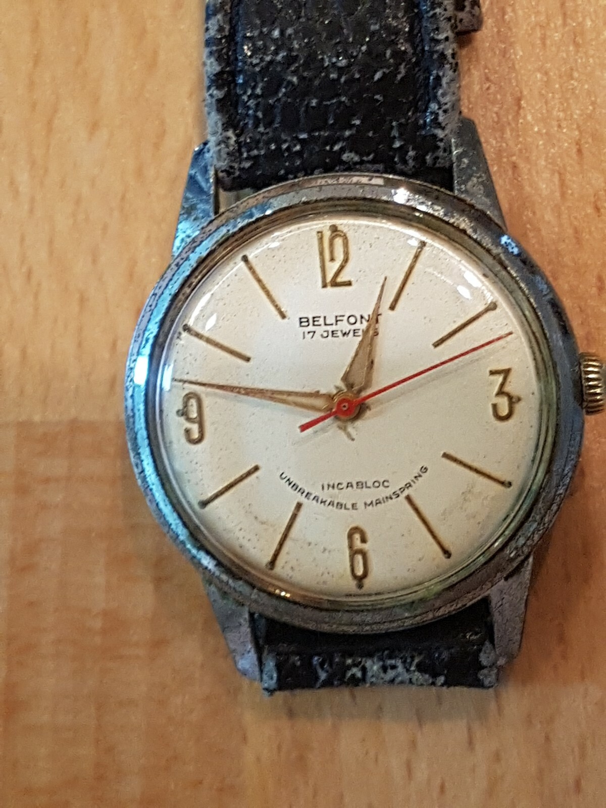 Vintage Belfont 17 jewels watch mechanical manual wind incabloc analog ...