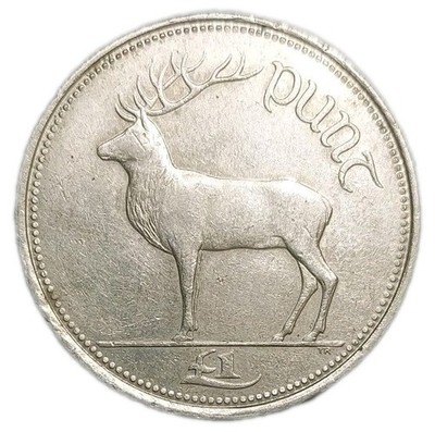 1995 Ireland Punt 1 Pound XF Large Coin KM 27 Rain Deer 🦌 | eBay