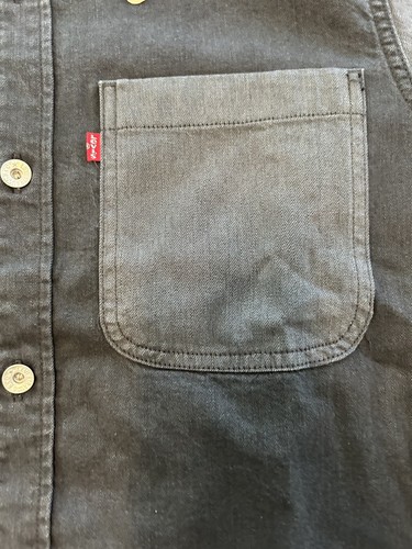 Levi's Men's Black Pieced ColorBlock Long Sleeve Utility Shacket ...