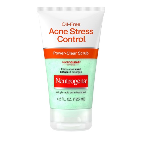 Neutrogena Oil-Free Acne Stress Control 4 Fl Oz (Pack of 1), White ...