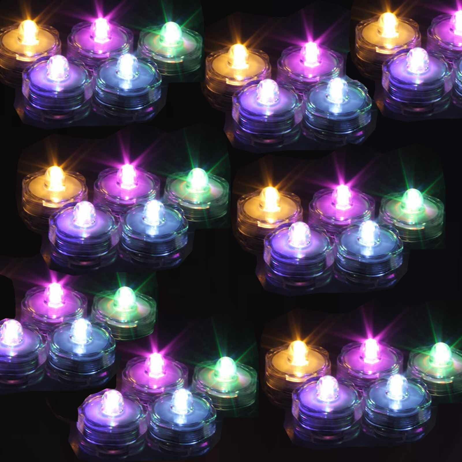 5 10 20 30 Bright Submersible Led Tea Light Wedding Party Waterproof ...