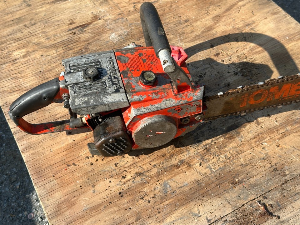 2x Vintage Homelite Super EZ Red Chainsaws 16" bars **AS-IS** | eBay