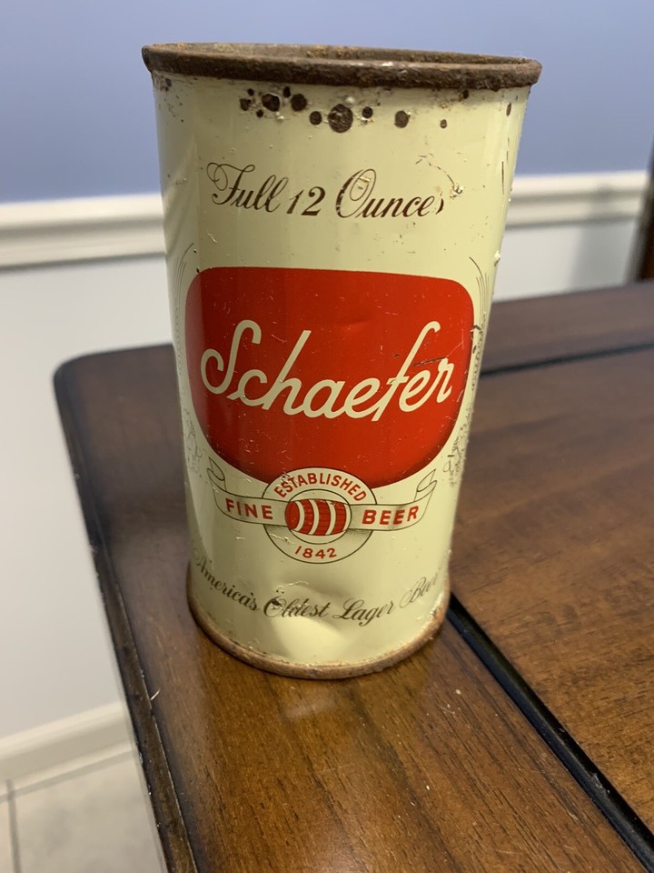 Schaefer Beer, Schaefer Brewery, Brooklyn NY Vintage Flat Top Beer Can ...