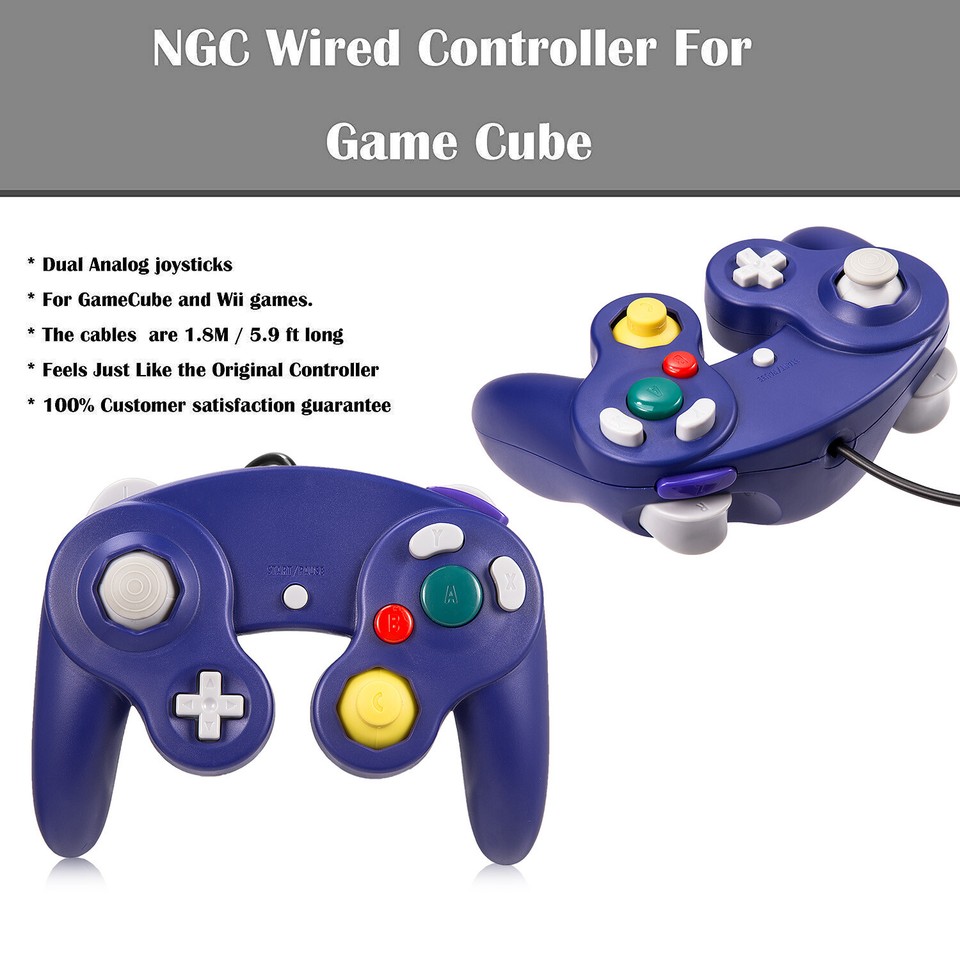 Wireless Game Controller W/ Adapter /Wired For Gamecube Retro Classic ...