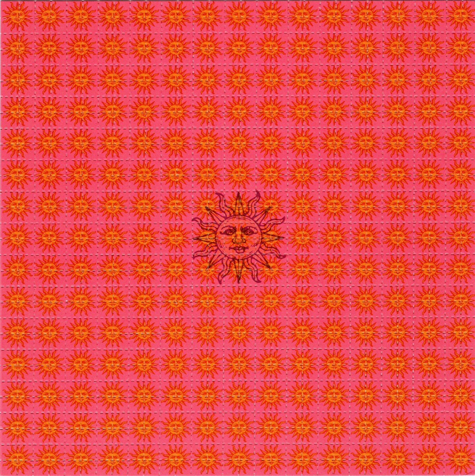Pink Sunshine BLOTTER ART perforated tabs psychedelic art | eBay