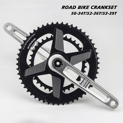 165mm Road Bike Crankset 52-36T 12 Speed 2X Chainring Hollow Tech Crank ...