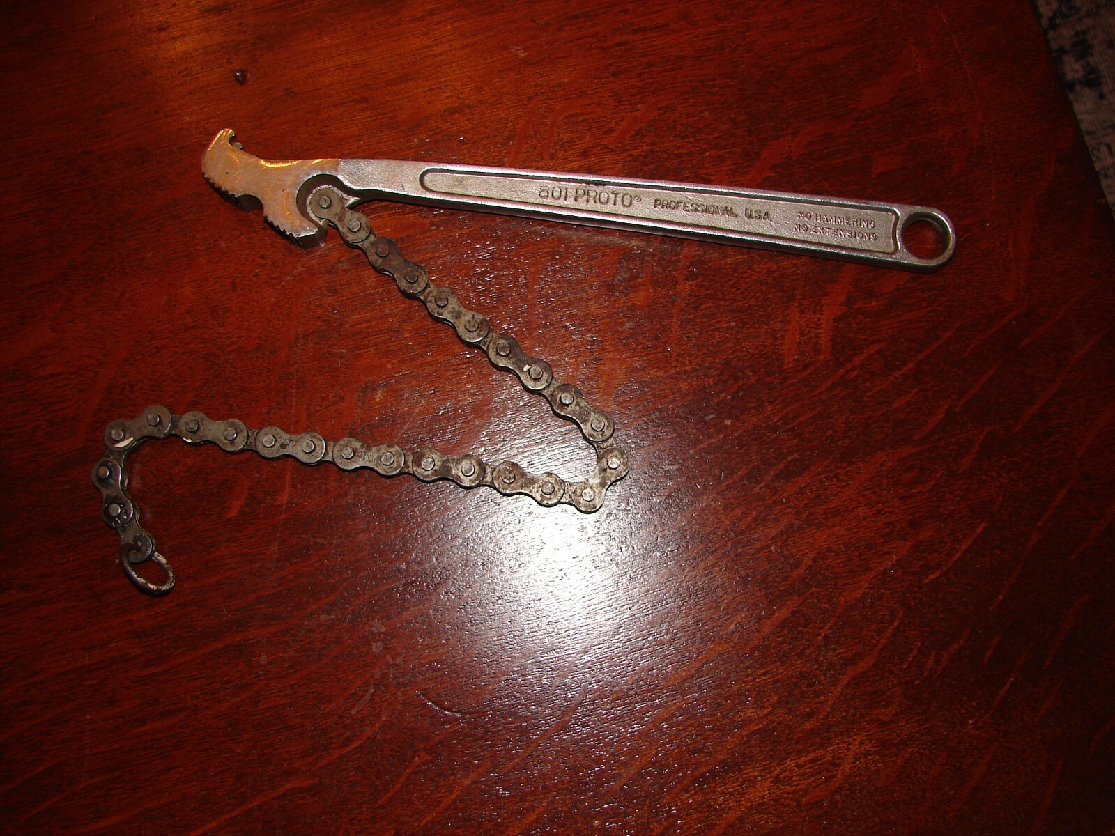 Vintage Proto Professional 801 Chain Wrench TOOL USA 12" Chain Great ...