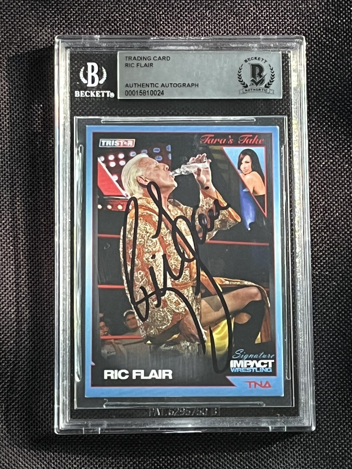 RIC FLAIR 2011 TRISTAR TNA SIGNATURE IMPACT SIGNED AUTOGRAPH CARD BAS ...