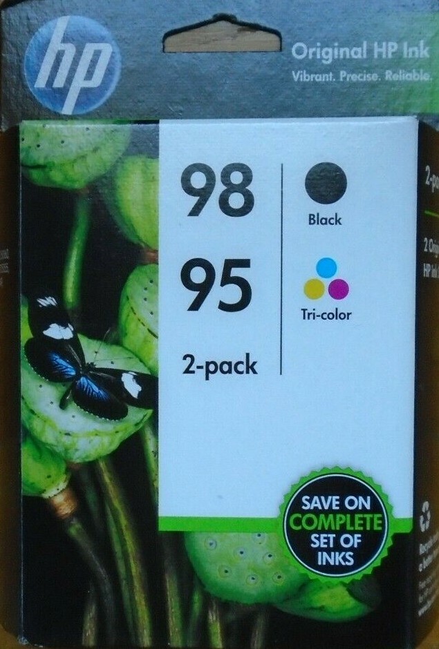 HP 98+ 95, 2 Ink Cartridges, Black, Tri-color 882780668256| eBay