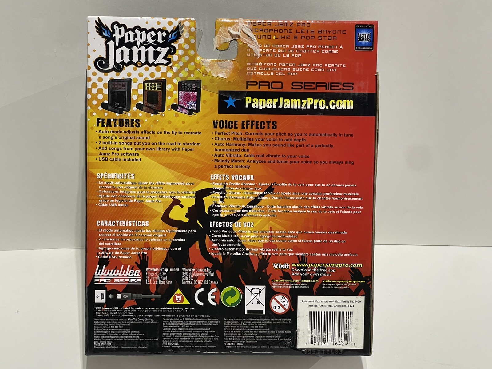 NIB WowWee Paper Jamz Pro Series Microphone and Effects Amp NEW Sealed ...