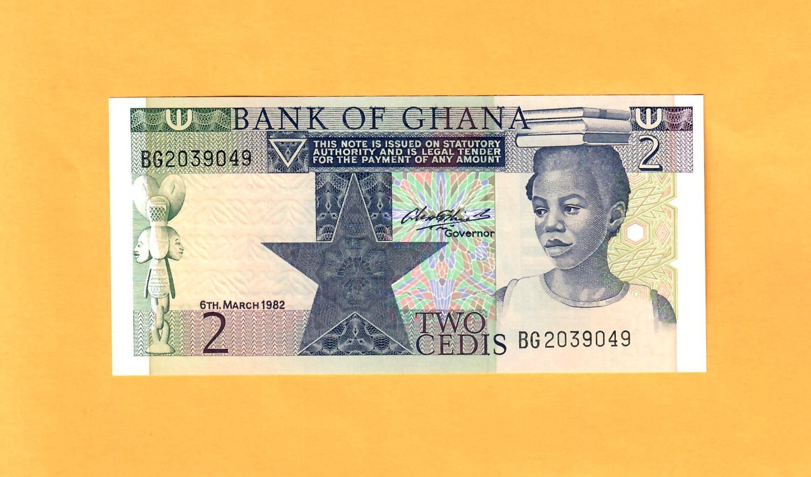 GHANA-2 CEDIS-1982-PICK 18d-SERIAL NUMBER 2039049 , UNC . | eBay
