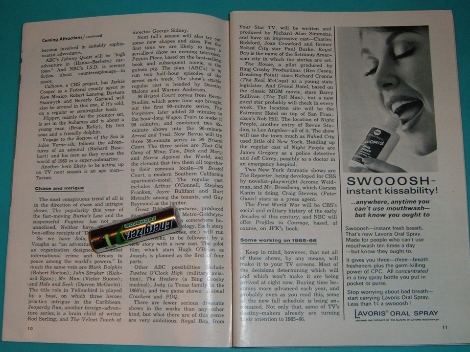 1964 TV ARTICLE/GILLIGAN'S ISLAND/JOHNNY QUEST/VOYAGE TO THE BOTTEM OF ...