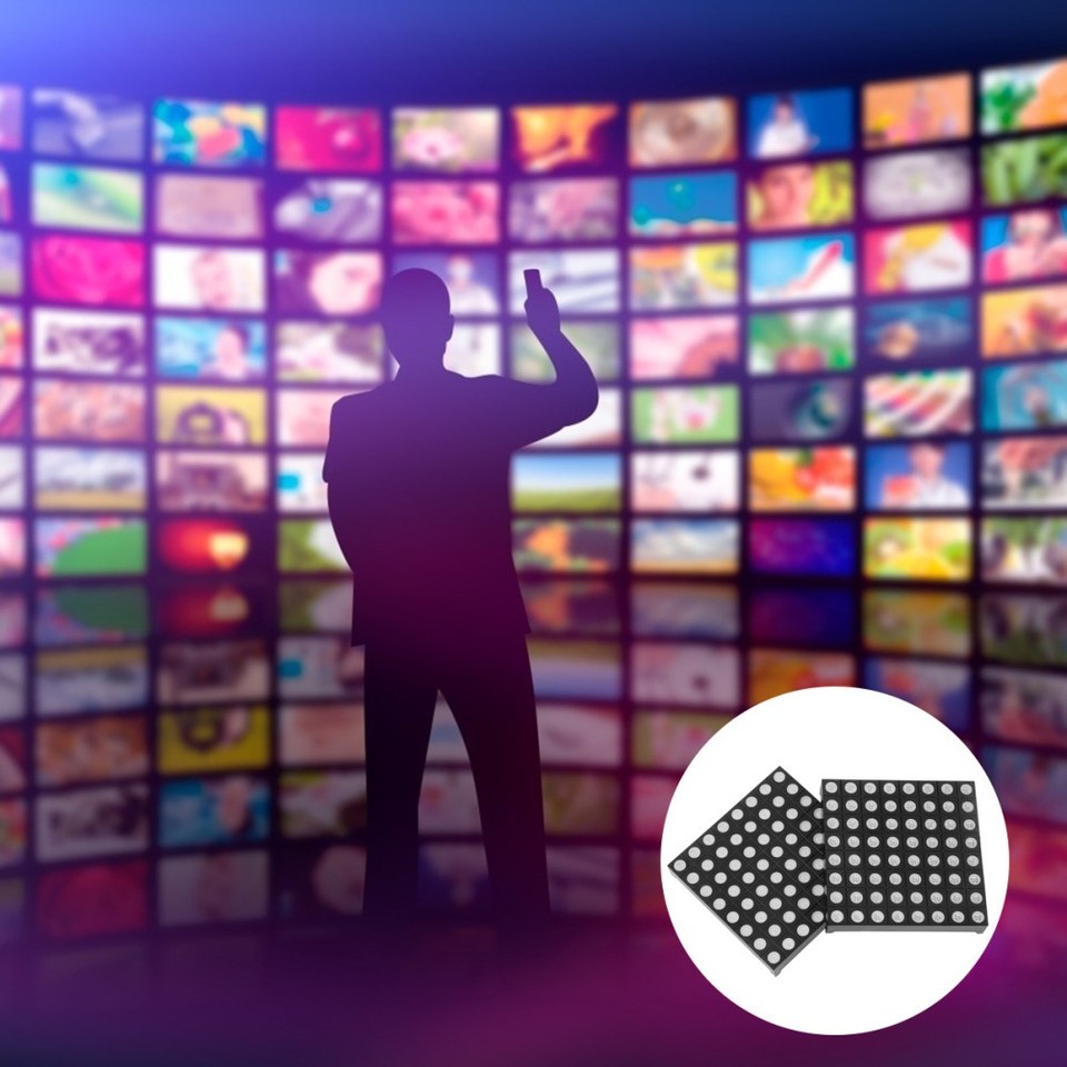 2pcs Dot Matrix Module Full Colour 60x60mm RGB Matrix 8x8 Matrix Module ...