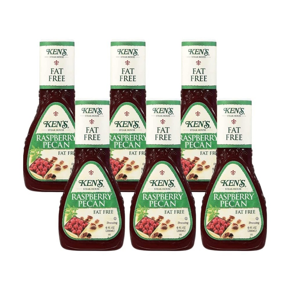 Kens Steak House Fat Free Raspberry Pecan Dressing 9 Fl Oz Pack 6 ...