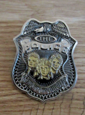 VINTAGE 1980'S THE POLICE METAL EMBOSSED 2" BUTTON PINBACK PIN BADGE ...