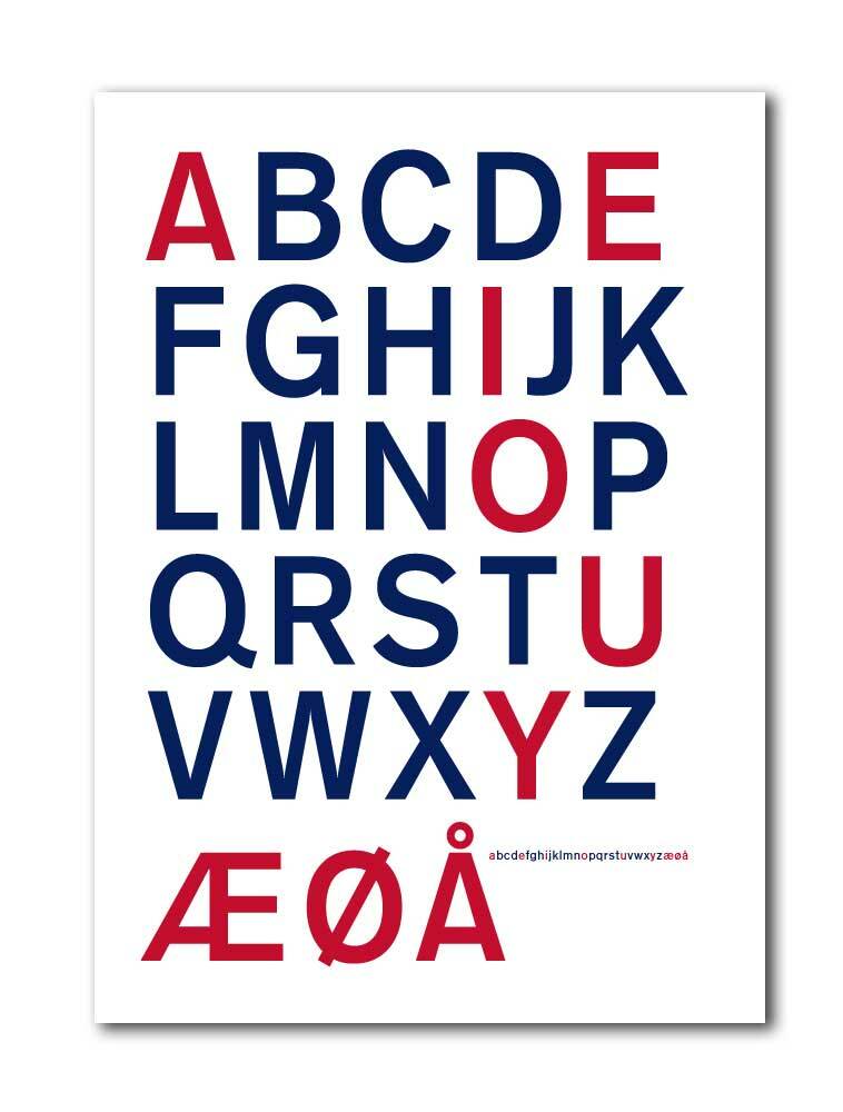 Scandinavian Norway print NORWEGIAN ALPHABET typography art poster FREE ...