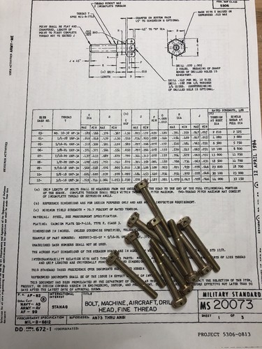 (10ea) AN73-14 MS20073-03-14 CAD2 10-32 Drilled Head Bolts | eBay