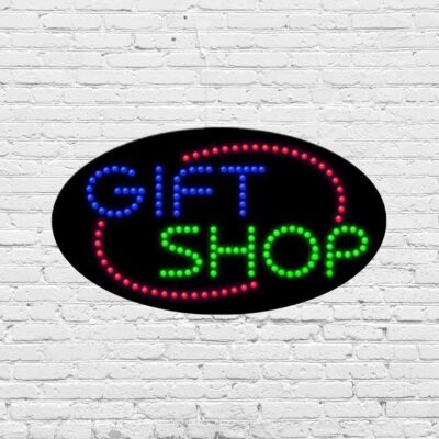 LED Gift Shop Sign for Retail Displays | Light Up Sign | 15"H x 27"W x ...