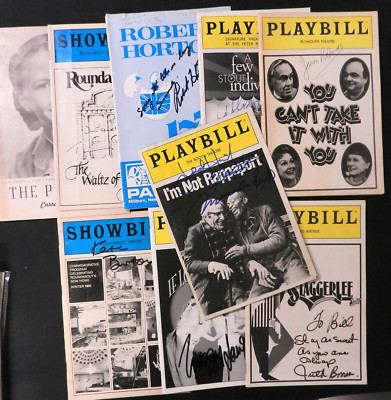 Vintage Showbill Playbill Theatre Theater Program Lot w/Autographs | eBay