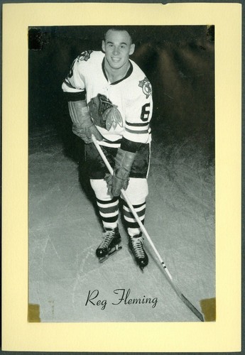 Reg Fleming 1944-64 Group 2 Beehive '44 NHL Hockey Photo EX Chicago ...