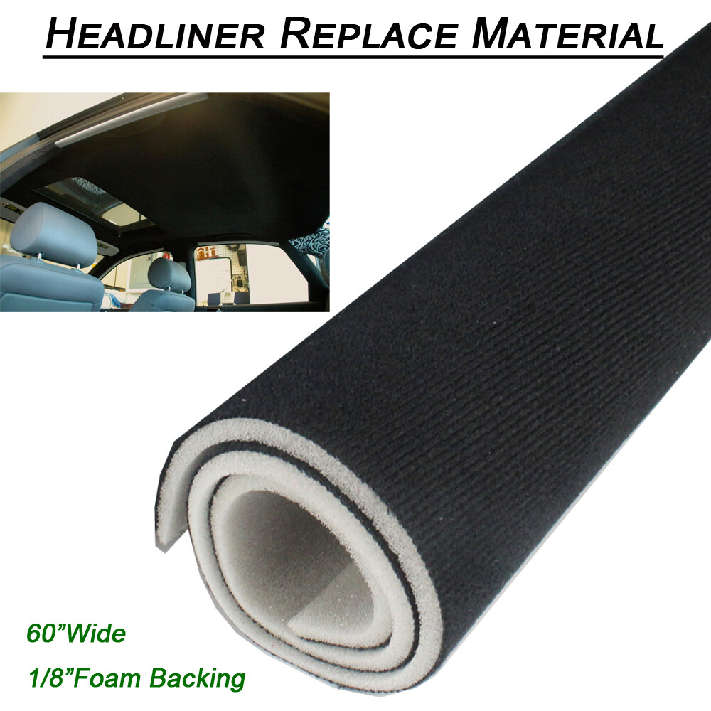 Land Rover SUV Velvet Black Headliner Fabric Upholstery Replacement ...
