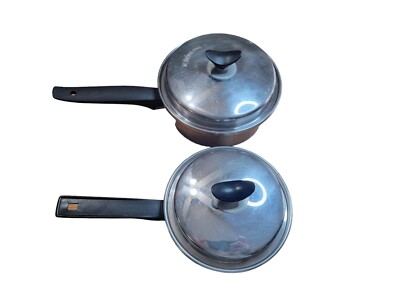 2 Wonder Ware Thermium Multi-Plex Pots With Lids Stainless Steel USA ...