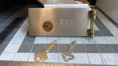 Antique L.L. Bates 1886 Safety Deposit Box Door, Hinges, 1 Op & 1 Guard ...