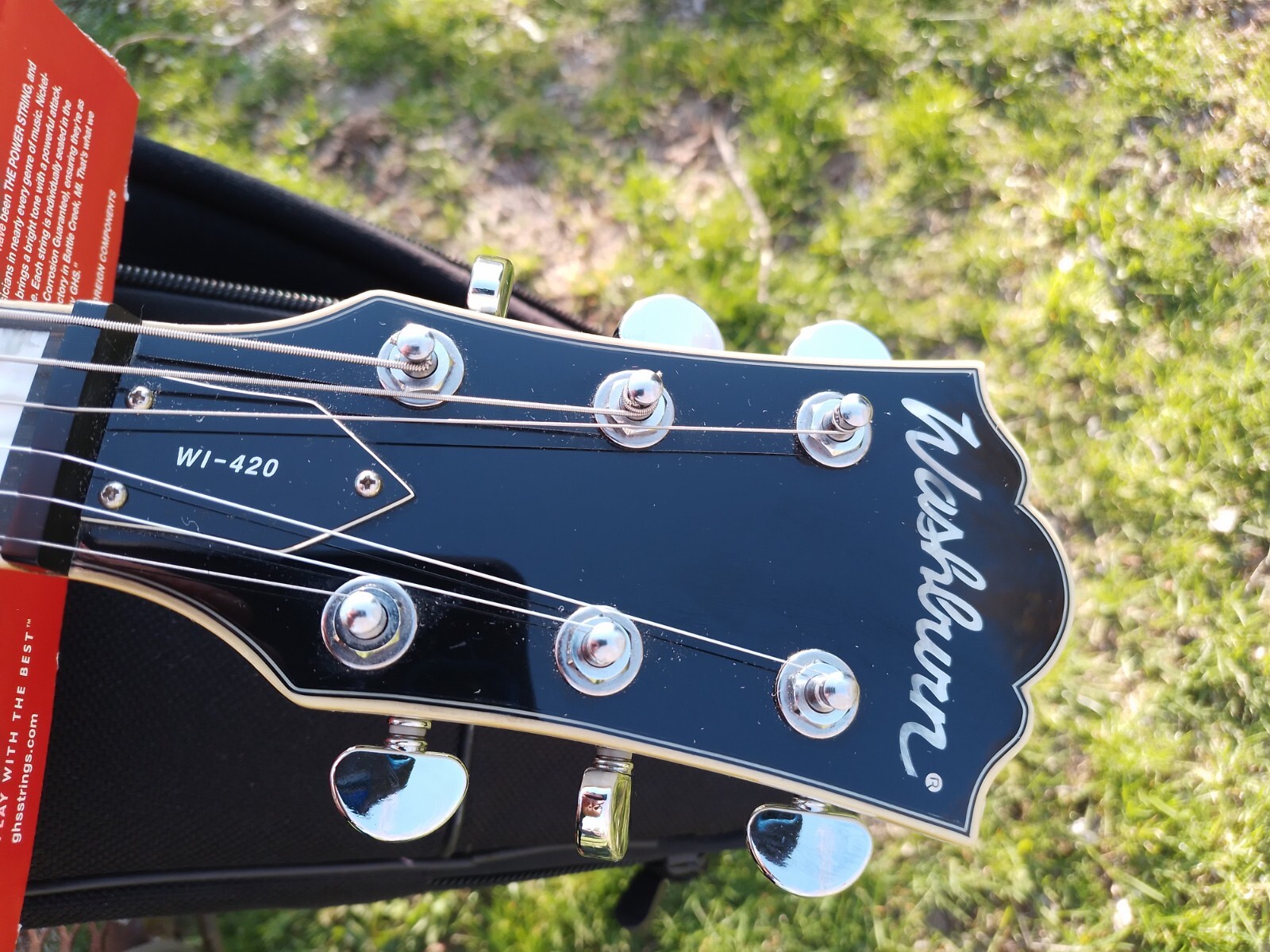 Washburn WI 420 Set Neck Ebony Mahogany Extras Strings Strap Bag Buzz ...