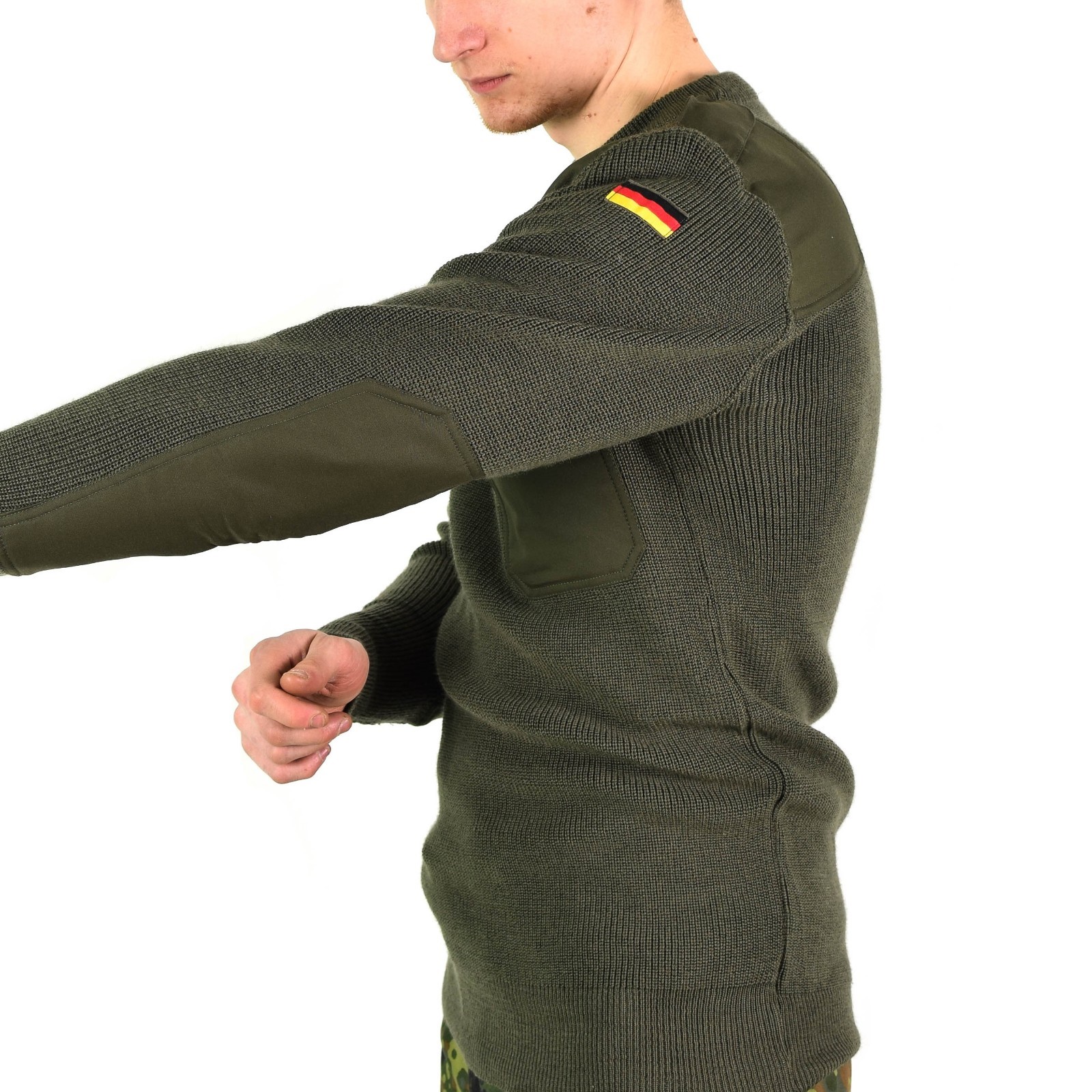 Genuine German army pullover Commando Jumper Green Olive sweater Wool ...