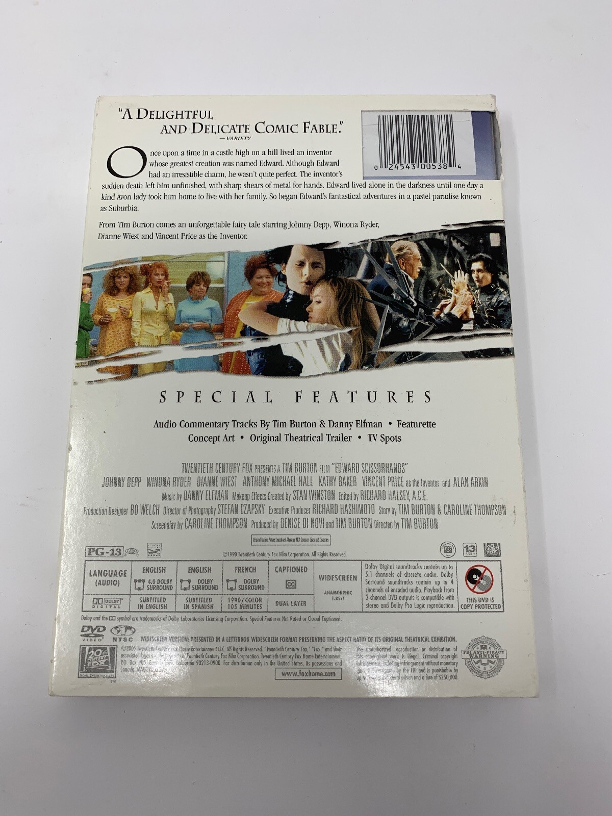 Edward Scissorhands (DVD, 2005, 10th Anniversary Edition Widescreen ...