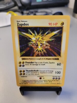 Zapdos Pokemon TCG Base Set 16/102 Holofoil Holo Rare Shadowless | eBay