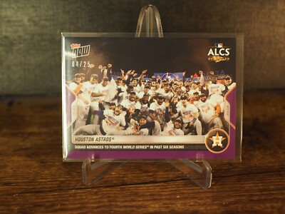 2022 TOPPS NOW #1131 HOUSTON ASTROS Advances World Series Purple ...