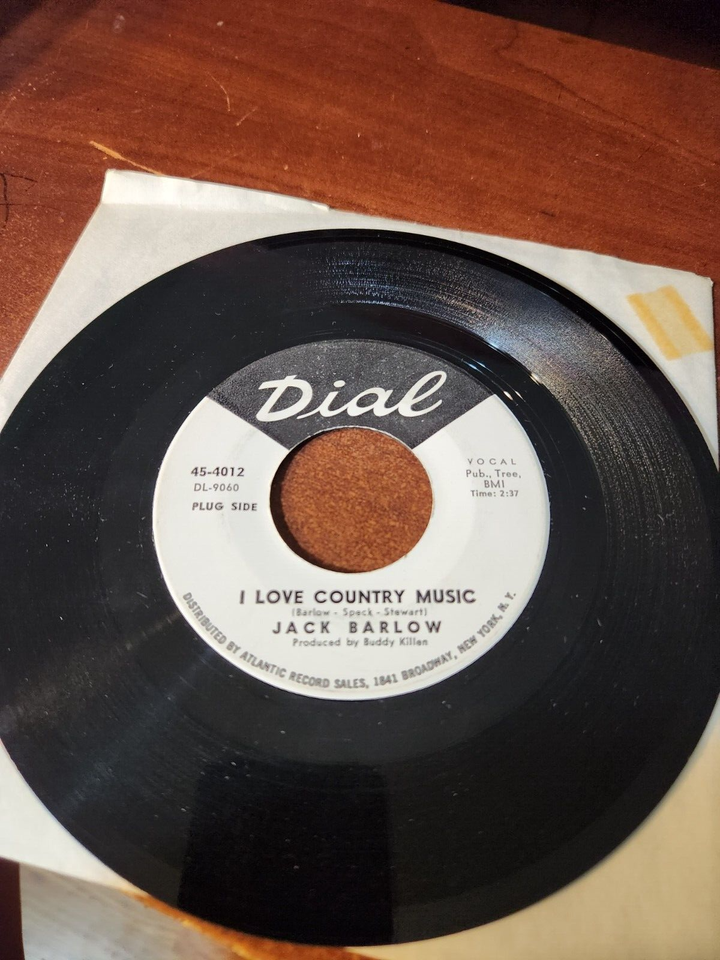 JACK BARLOW I LOVE COUNTRY MUSIC / NUMBER ONE IN THE NATION 45 RPM ...