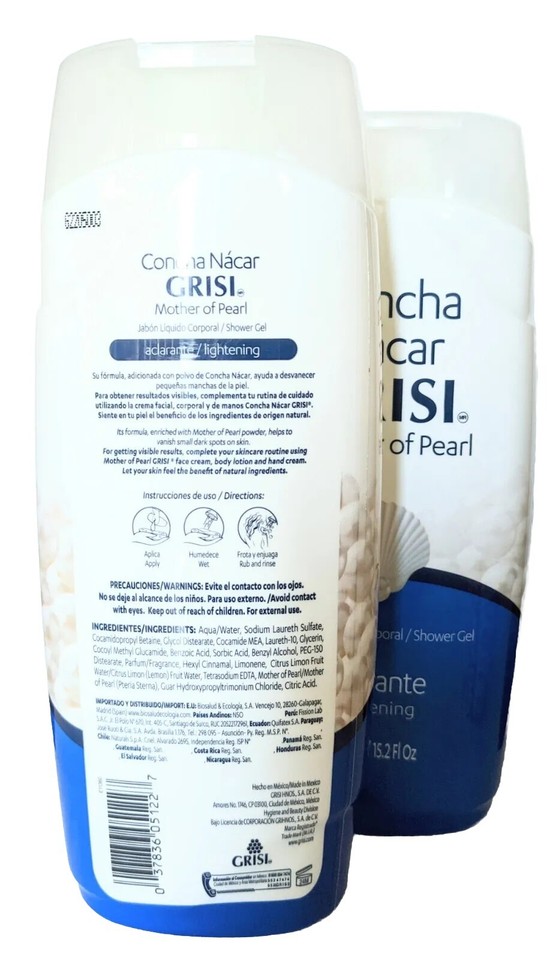 2 PACK! GRISI CONCHA NACAR SHOWER BODY GEL 15. 2OZ EACH | eBay