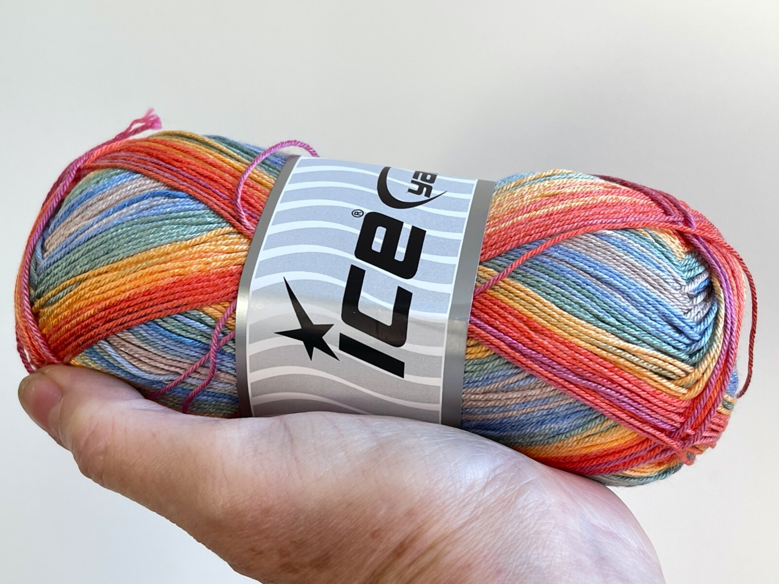 Orange Blue Green Yellow+ Biscuit 77496 Ice Yarns Fine Micro Acrylic ...