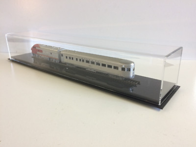 Train Display case HO scale 24" long with black acrylic base | eBay
