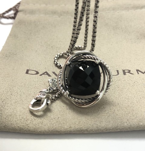 David Yurman Infinity Pendant Necklace With Black Onyx 14mm With 18 ...