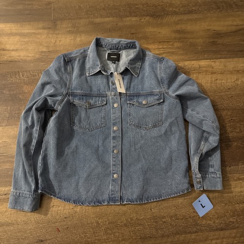 Express Women's Lightweight Snap Closure Classic Fit Denim Jacket New ...