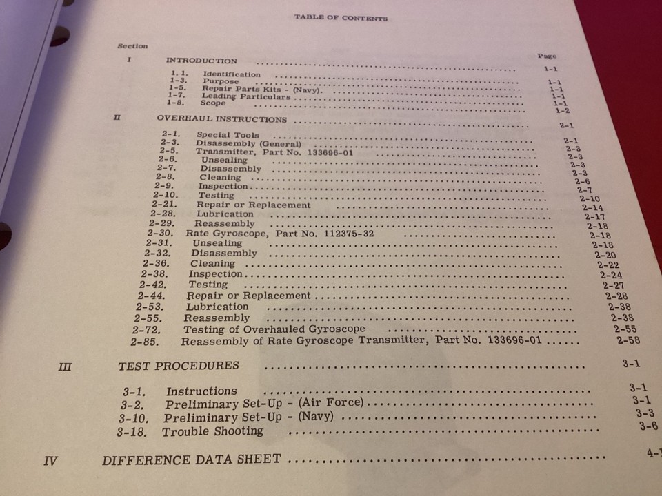 Navy~NAVWEPS Technical Manual~Rate Gyroscope Transmitter T-751/AJB-3A~1 ...