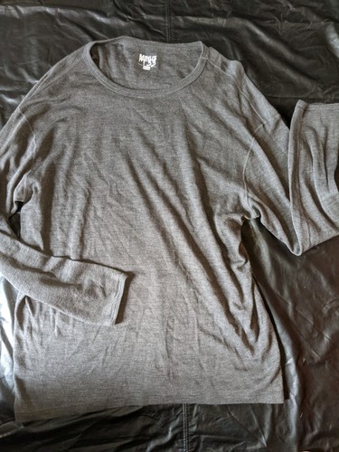 Minus 33 Shirt Gray Size XXXL Merino Wool 3XL READ Has Holes Baselayer ...