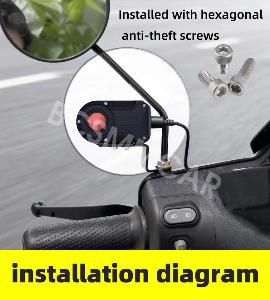 2K Dash Cam WiFi Mini Motorcycle DVR Camera Video Recorder Screenless ...