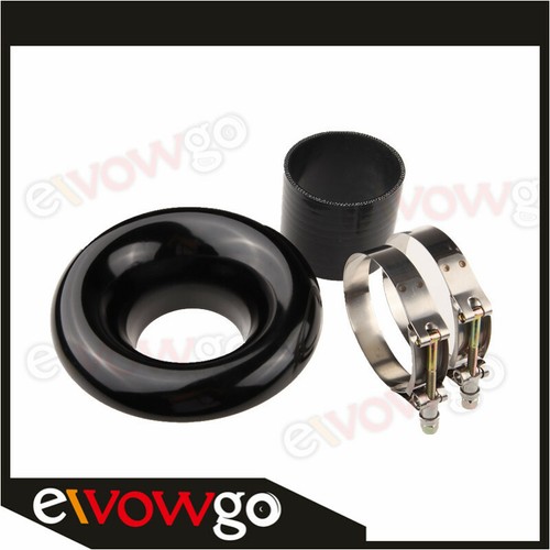 3.5'' Velocity Stack Ram Air Intake Turbo Horn Clamps Silicone Hose Kit ...